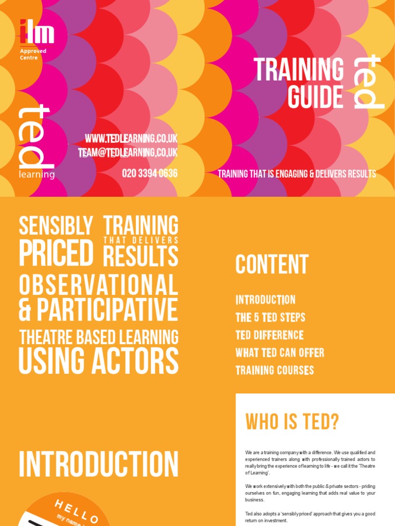 TED Training Guide | PDF | Diversity (Business) | Employment
