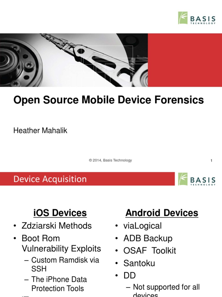 Open Source Mobile Device Forensics | PDF | Android (Operating System) | Computer Engineering