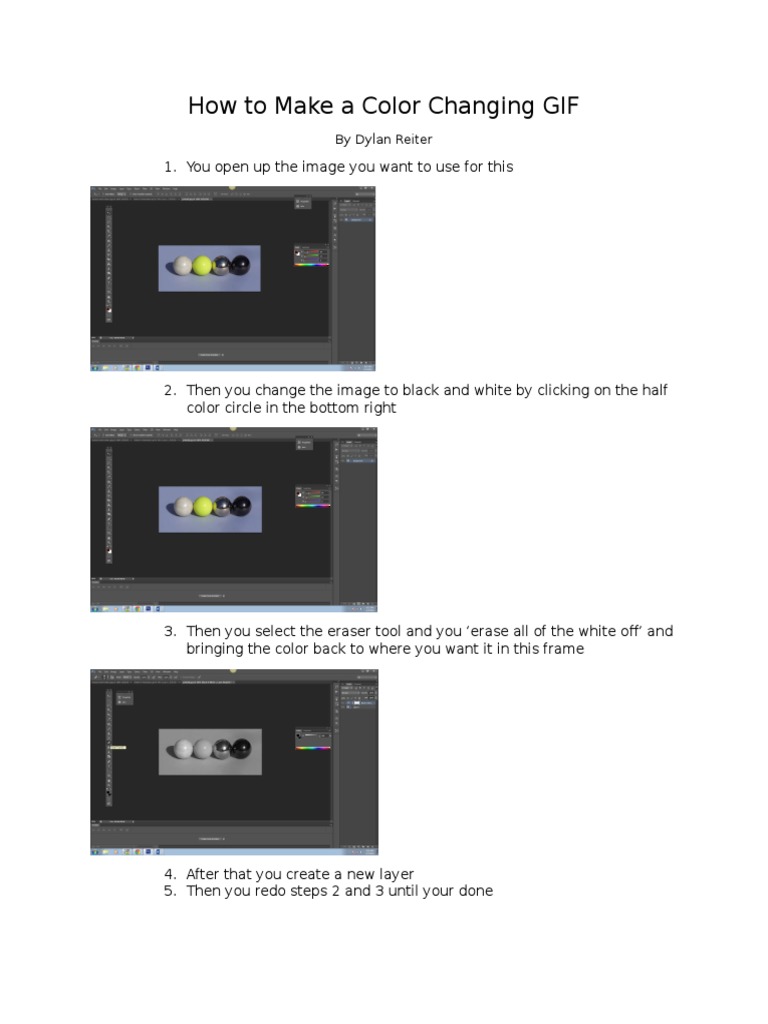 How To Make A Color Changing Gif | PDF