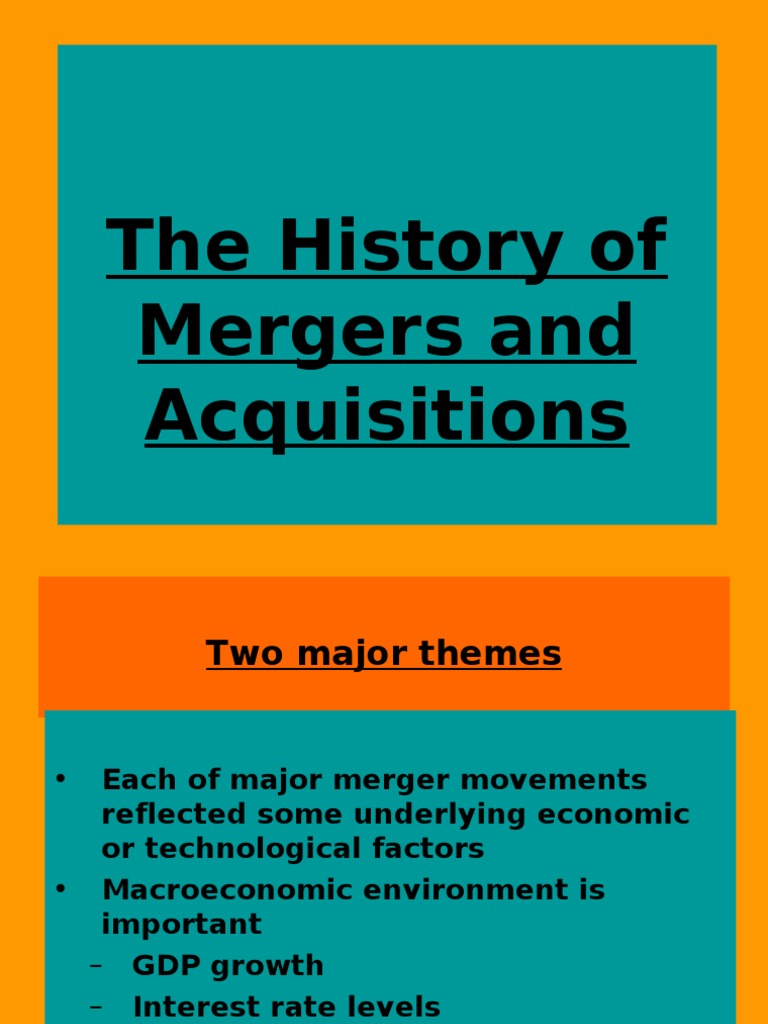 The History of Mergers and Acquisitions 28th Jan | PDF | Leveraged ...