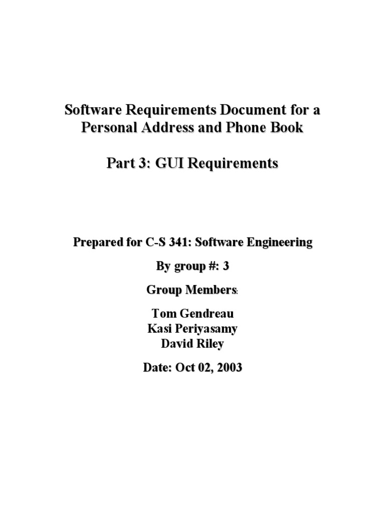 SRS document template | Graphical User Interfaces | Icon (Computing)