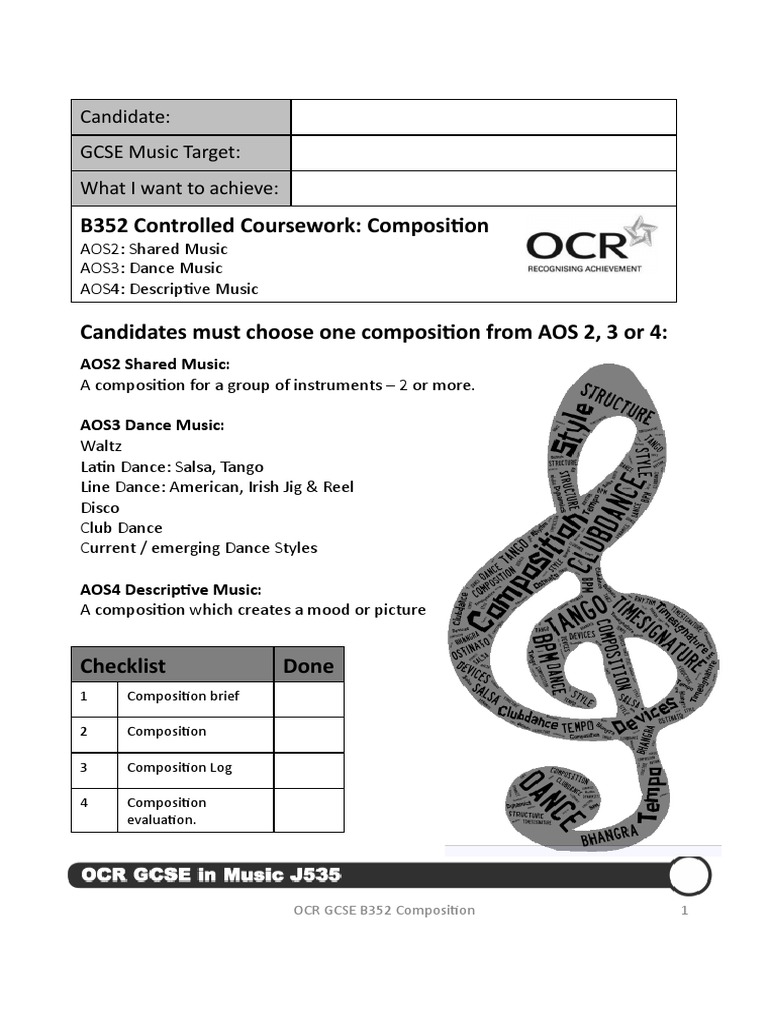 Preparing for GCSE Music Coursework: A Guide to Composition ...