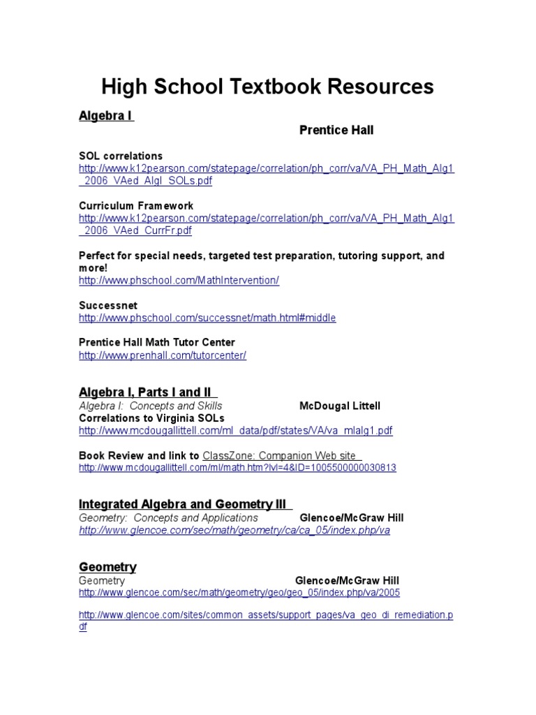 High School Textbook Resources | PDF | Calculus | Statistics
