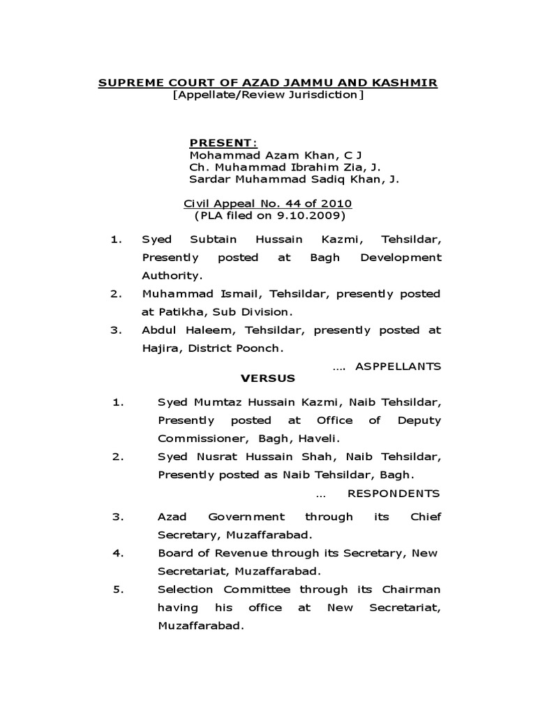 Civil Appeal No. 44 of 2010 and Civil Review of 2004 | Statutory ...