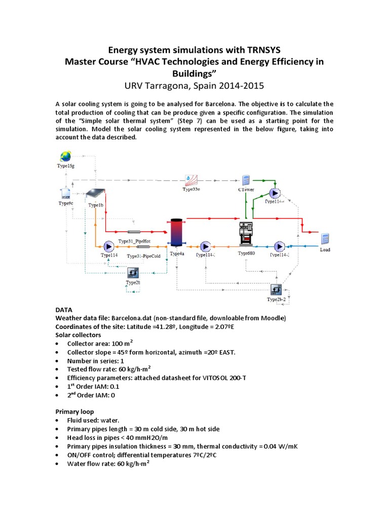 Final Project TRNSYS | PDF | Energy Technology | Heat Transfer