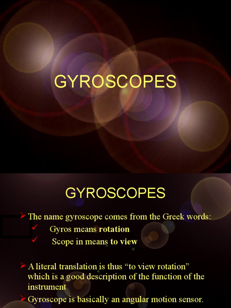 Gyroscopes | PDF | Gyroscope | Rotation Around A Fixed Axis