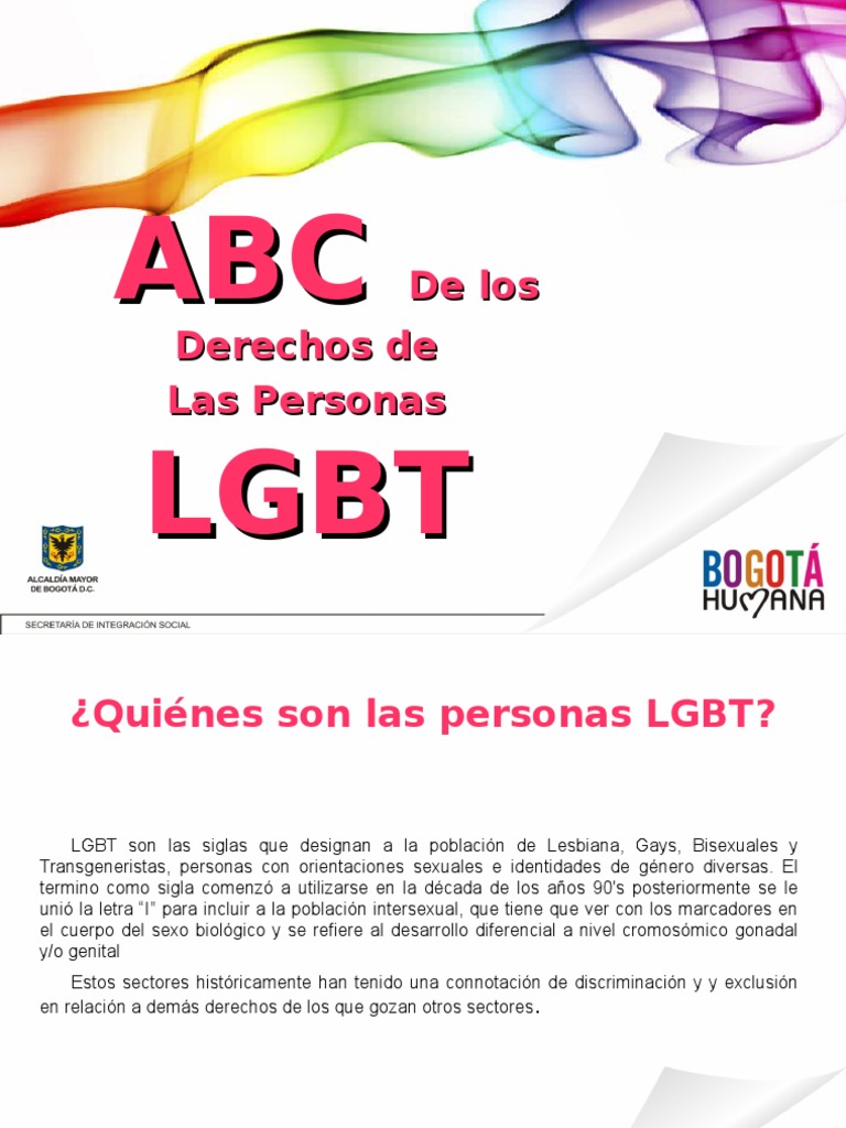 ABC de los derechos de personas LGBT.ppt | Orientación sexual | LGBT