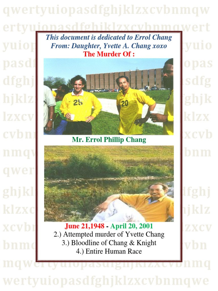 Murder of Errol Phillip Chang PDF | PDF | Human Feces | Royal Assent