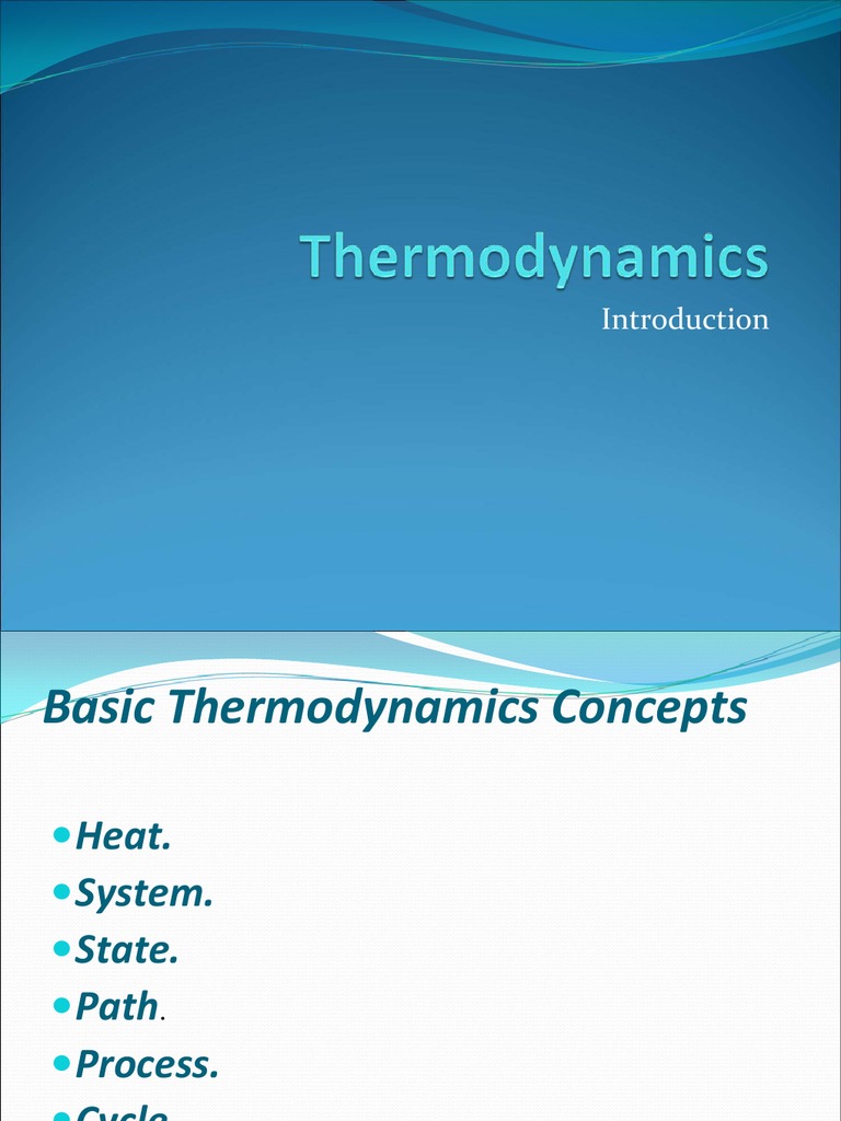 Basic Thermodynamics | PDF | Heat | Thermodynamics