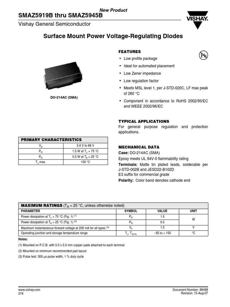 Codigos de Diodos Zener PDF | PDF | Diode | Electrical Engineering