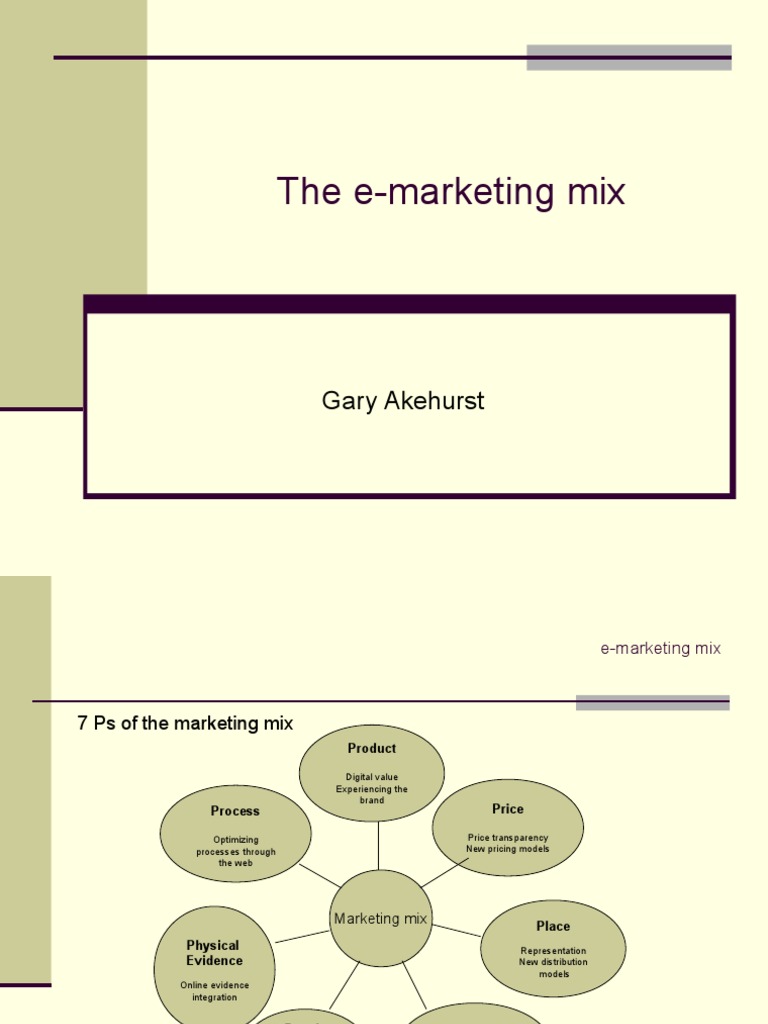 The E-Marketing Mix: Gary Akehurst | PDF | Online Advertising | Pricing