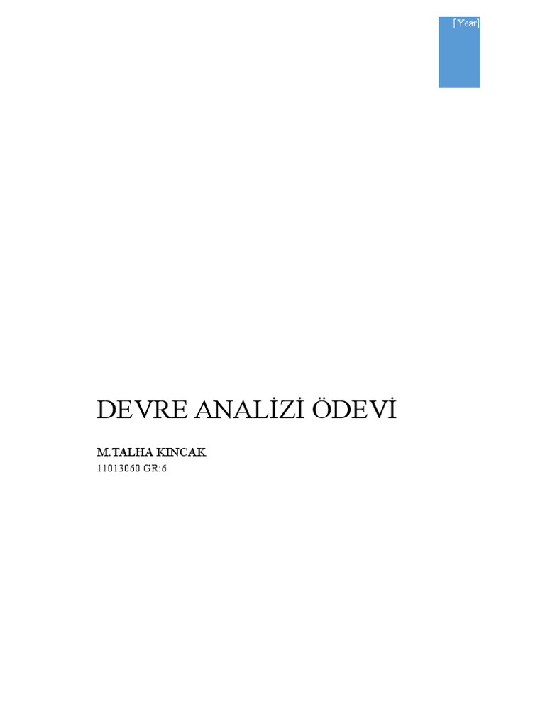 Devre Analizi Ytü | PDF