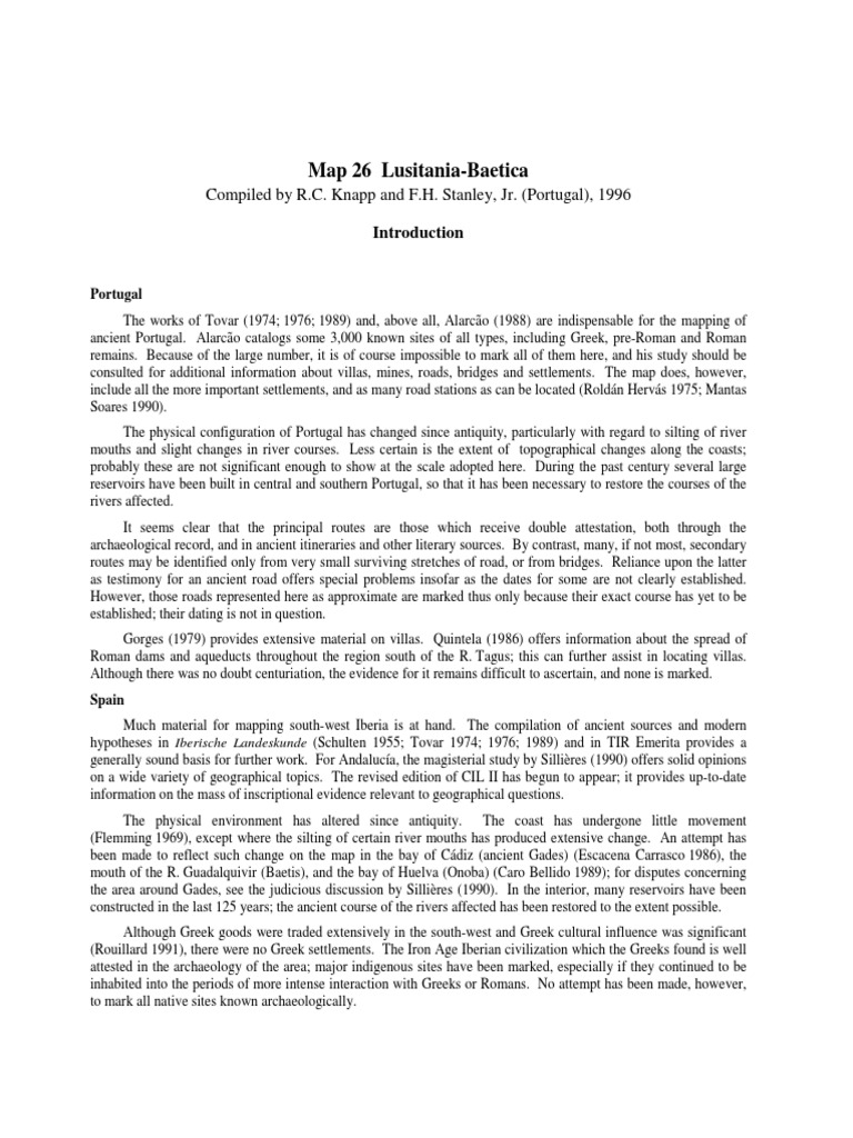 Mapping Ancient Lusitania and Baetica: An Overview of Roman Settlements ...