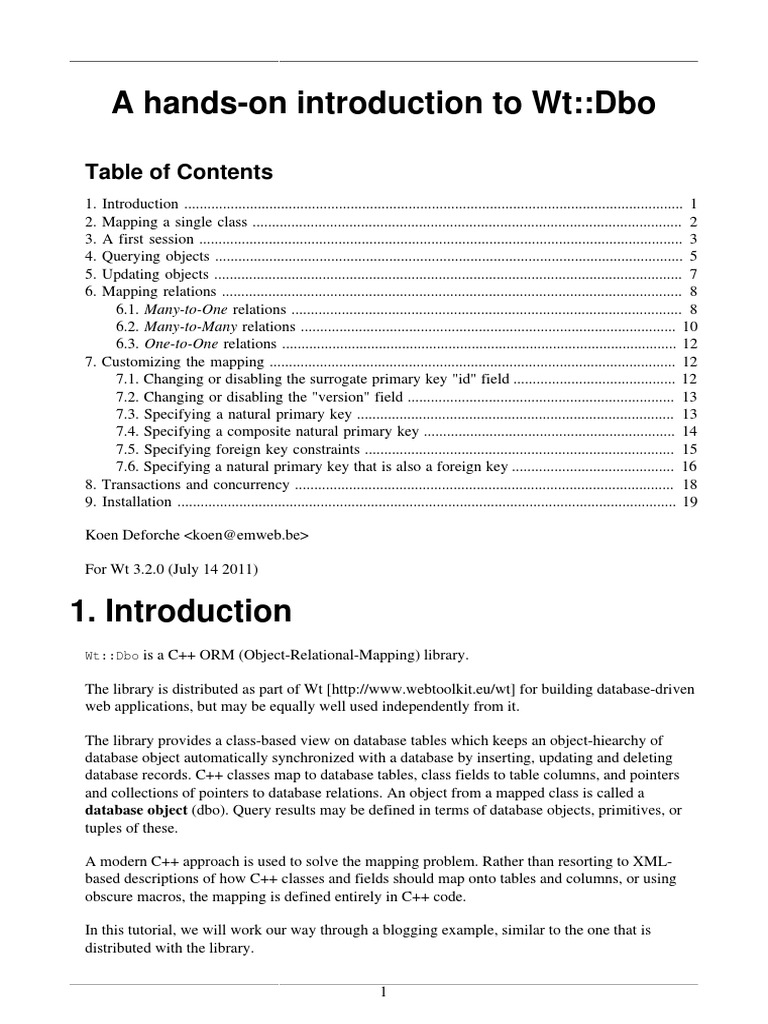 C++ Web Toolkit Dbo | PDF | Database Transaction | Databases