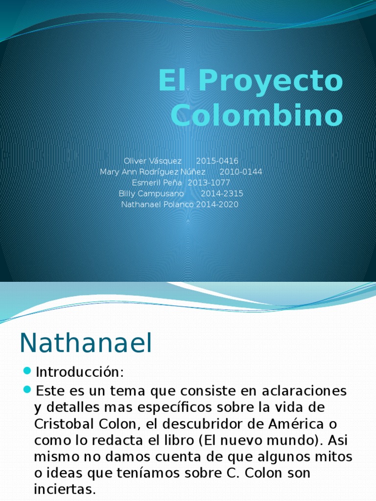 Proyecto Colombino: Orígenes y Contexto | PDF | Cristobal colon ...