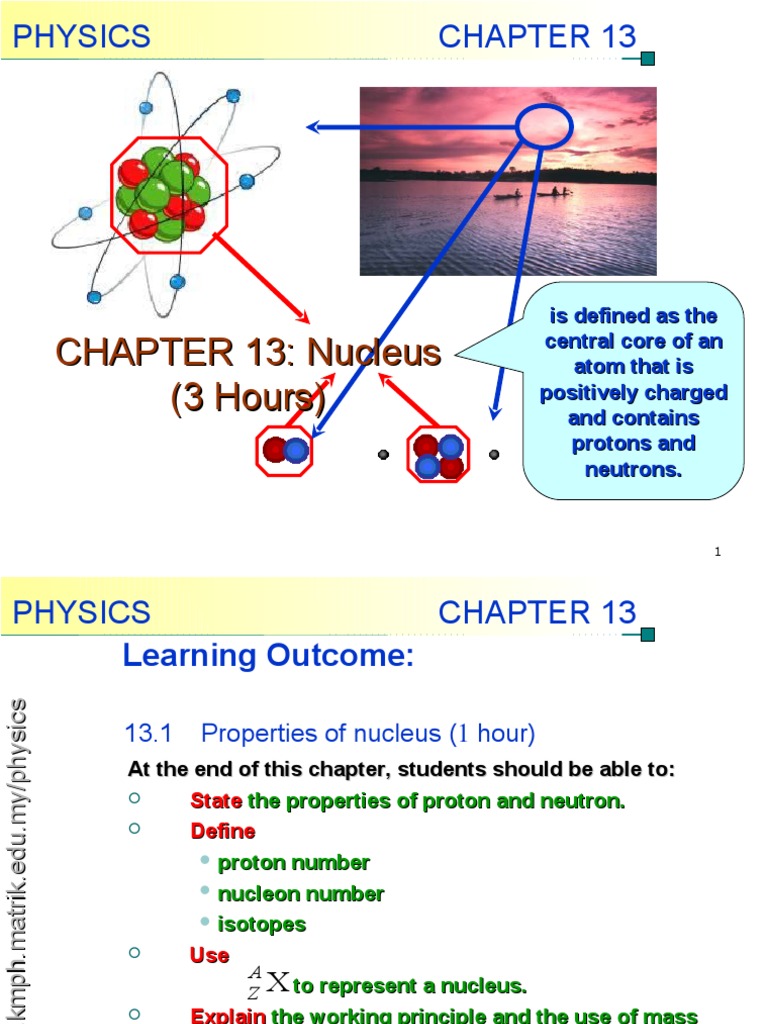 Matriculation Physics (Nucleus) | PDF | Atomic Nucleus | Nuclear Force