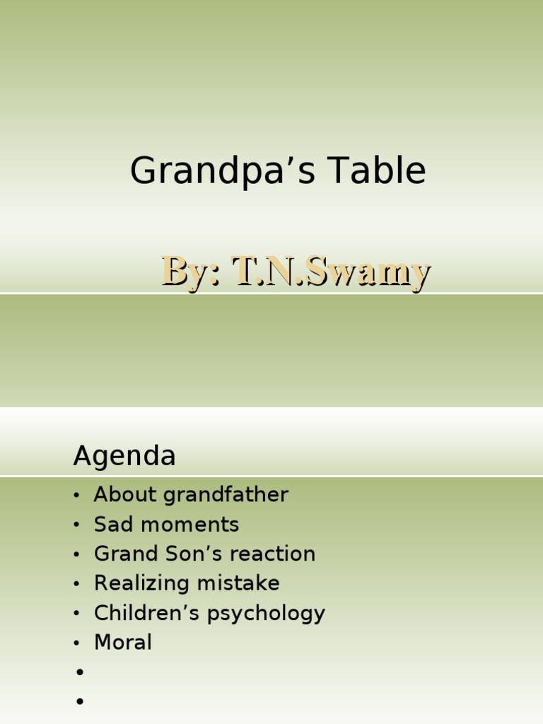 Grandpa's Impact on Family Dynamics | PDF