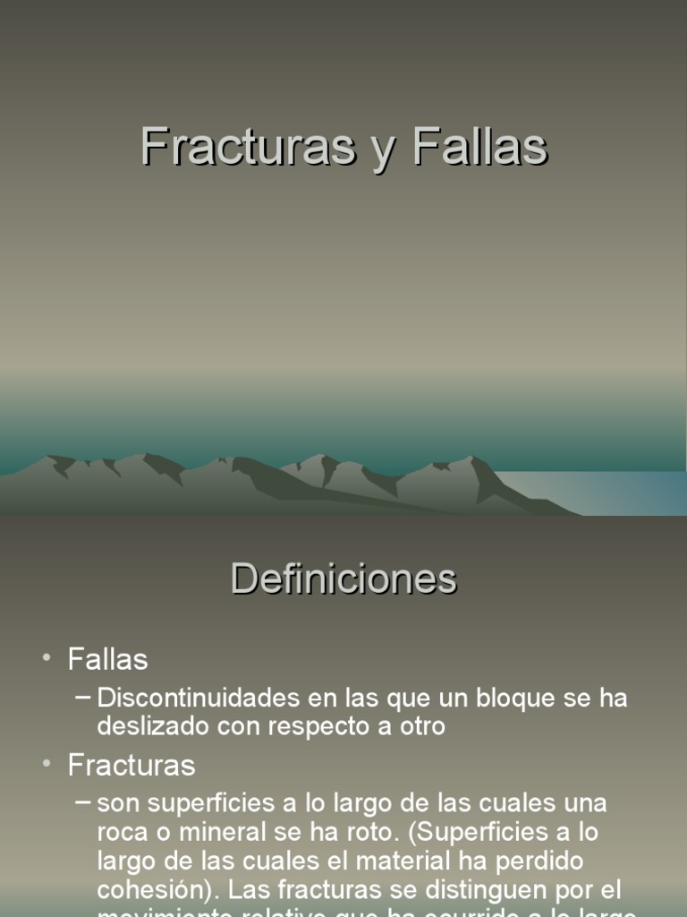FRACTURAS Y FALLAS | Falla (geología) | Estrato