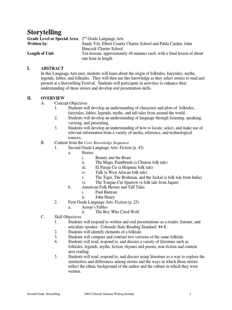 Storytelling PDF | PDF | Storytelling | Fairy Tales