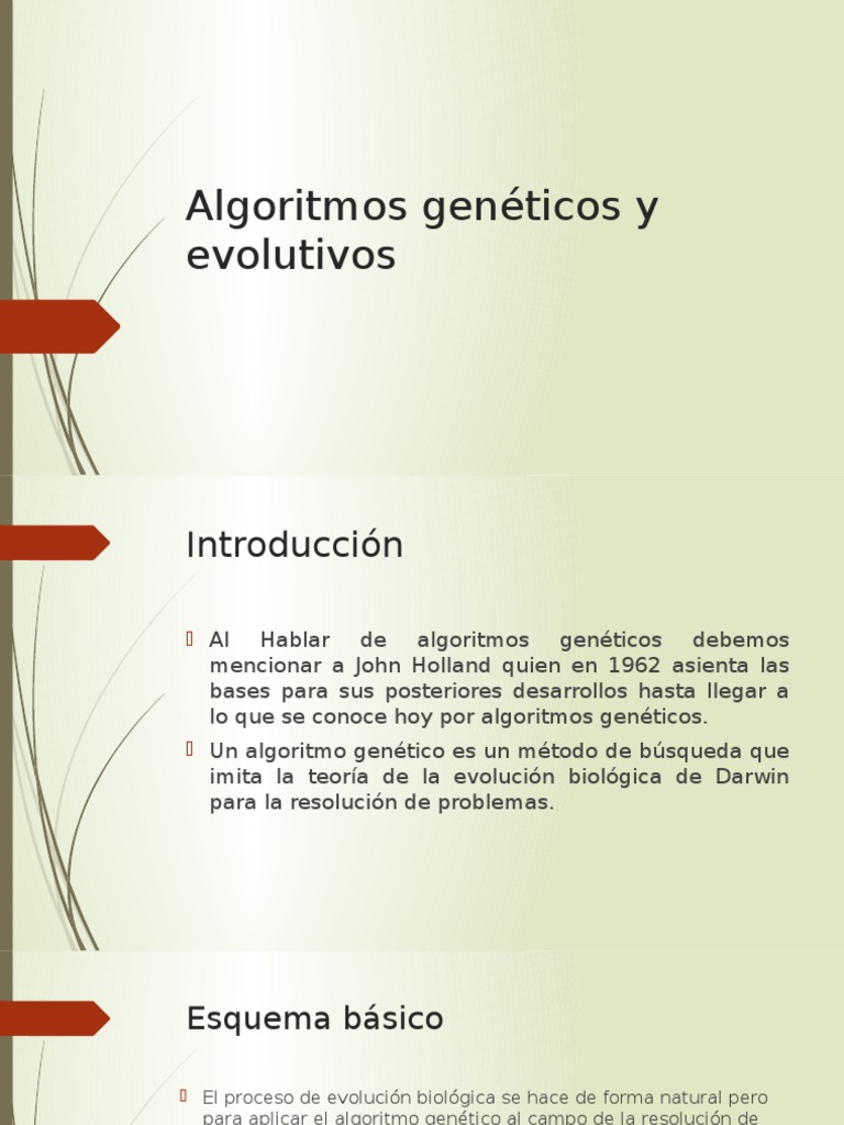 Algoritmos Genéticos y Evolutivos | PDF | Algoritmo genético | Evolución