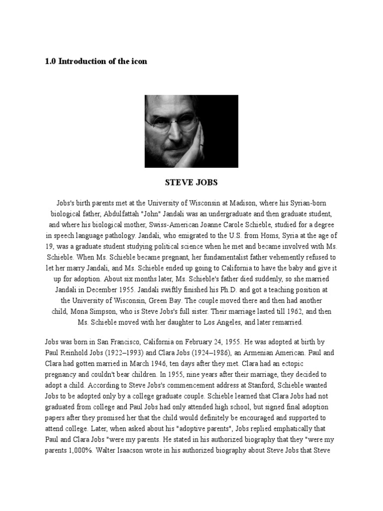 Steve Jobs Entrepreneurship Assignment | PDF | Apple Inc. | Steve Jobs