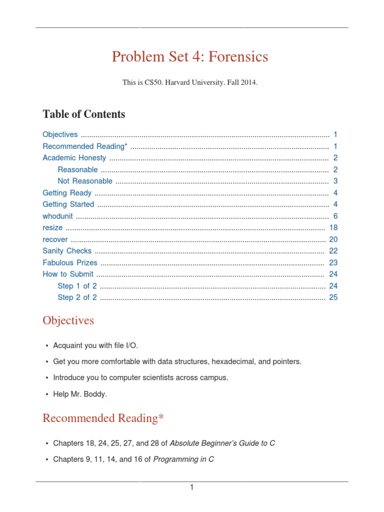 CS50x - Problem Set 4 | PDF | Computer Data | Computing