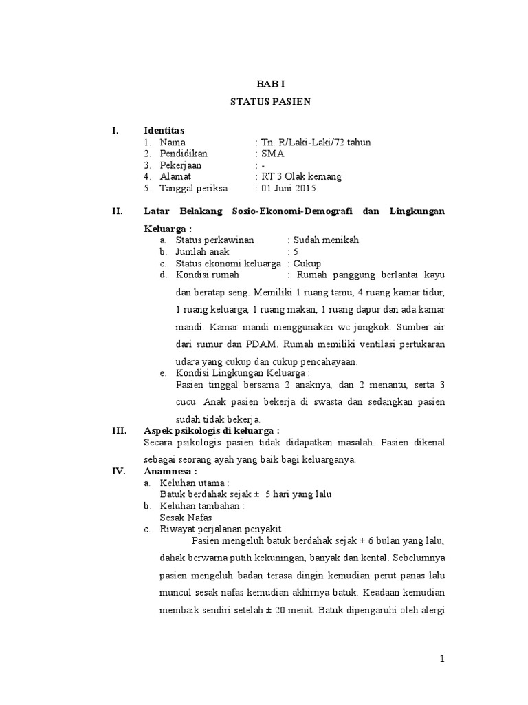 Kasus Bronkitis Kronis | PDF