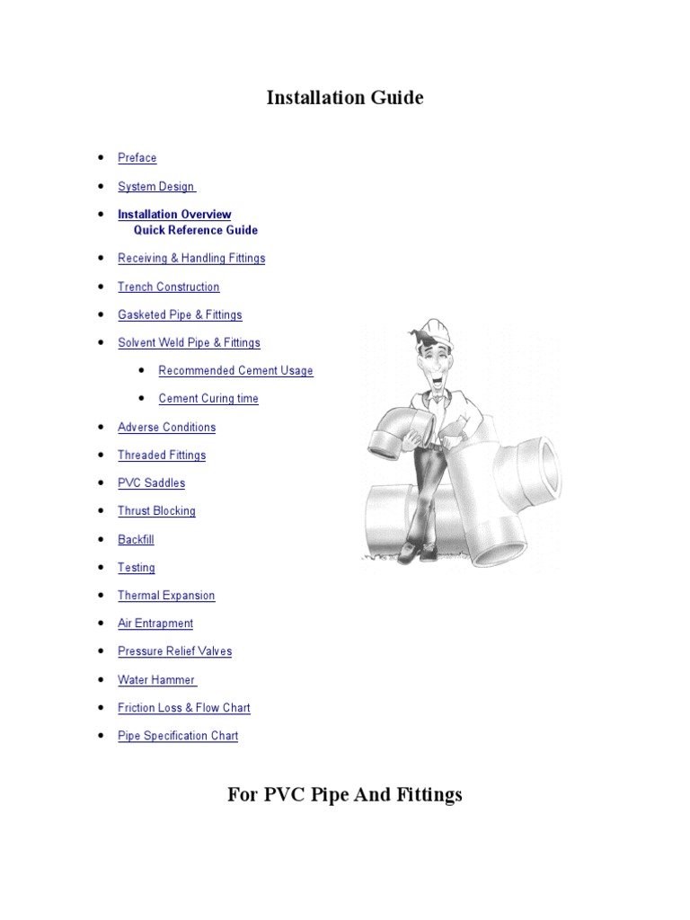Installation Guide For PVC Pipe | PDF | Pipe (Fluid Conveyance) | Valve
