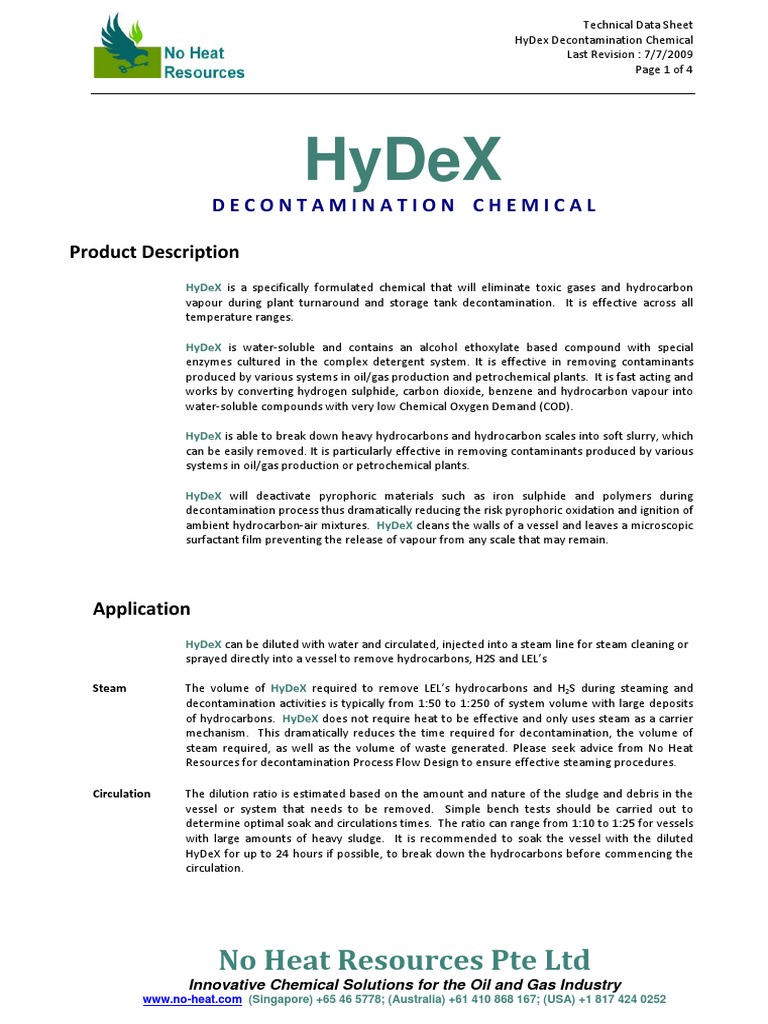HyDeX Technical Data Sheet | PDF | Hydrocarbons | Iron