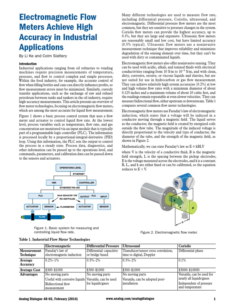 Flow Meter | PDF | Amplifier | Analog To Digital Converter