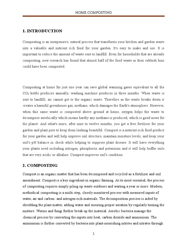 Report Home Composting | PDF | Compost | Decomposition