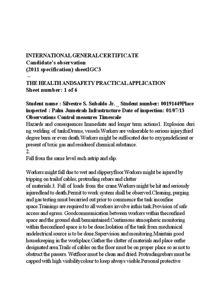 Igc 3 Report | PDF | Electric Shock | Personal Protective Equipment