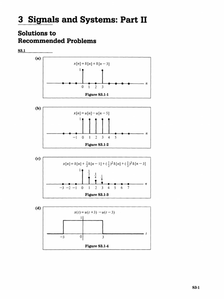 Signals and Systems Problem Solutions | PDF | Control Theory ...