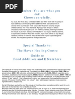 E-Numbers: Food Additives List | PDF | Chemistry | Chemical Substances