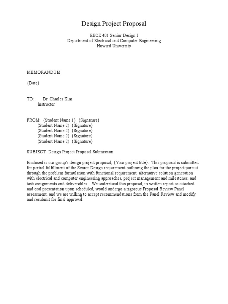 Template FYP Proposal | Project Management | Design