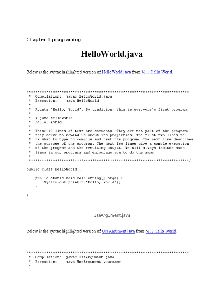 Chapter 1 Programing | PDF | C (Programming Language) | Java ... Chapter 1 Programing | PDF | C (Programming Language) | Java ...