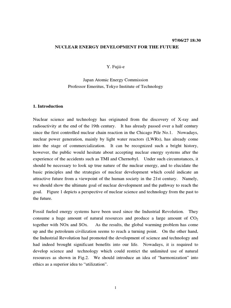 97/06/27 18:30 Nuclear Energy Development For The Future | PDF ...