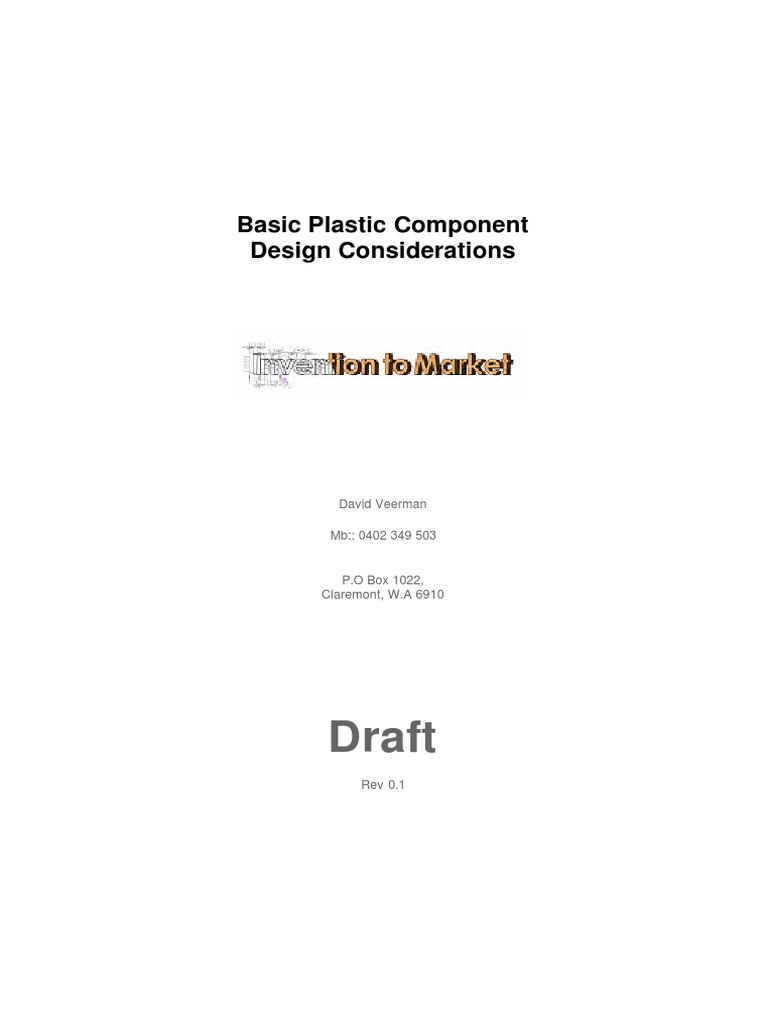Plastic Part Design Guidelines | PDF | Technology & Engineering