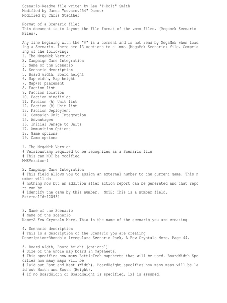 MegaMek Scenario File Guide | PDF | Tanks | Military Science