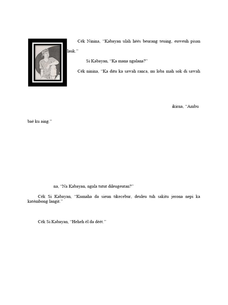 Carita Si Kabayan Ngala Tutut | PDF