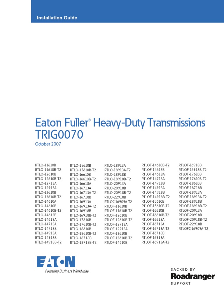 Fuller Rtlo 16913a | PDF | Transmission (Mechanics) | Electrical Connector