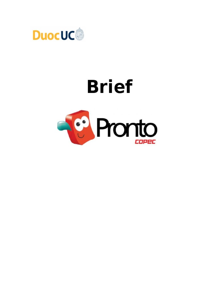 Brief Pronto Copec | PDF | Marca | Alimentos