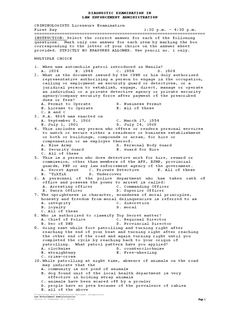 Law Enforcement Administration | PDF | Police | Security Guard