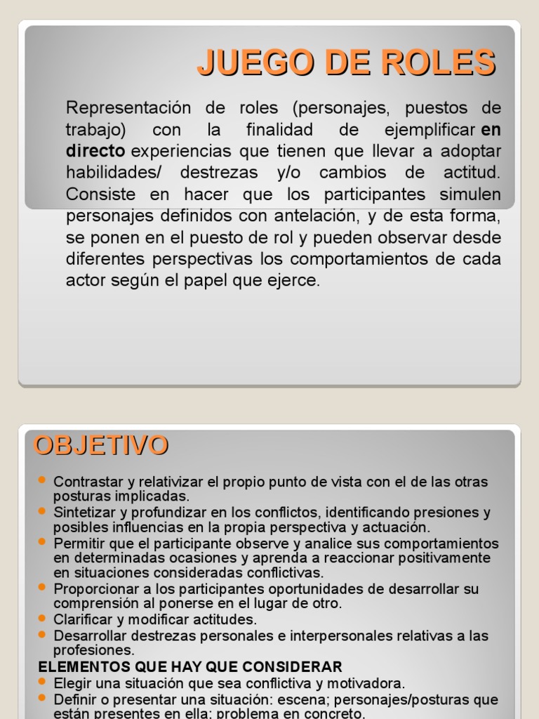 Juego de Roles | PDF | Conflicto (proceso) | Ciencia cognitiva