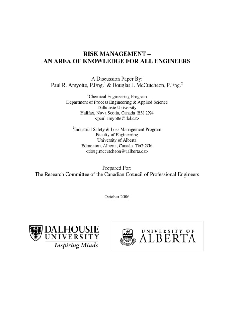 Risk Management Paper Eng | Risk Management | Hazards