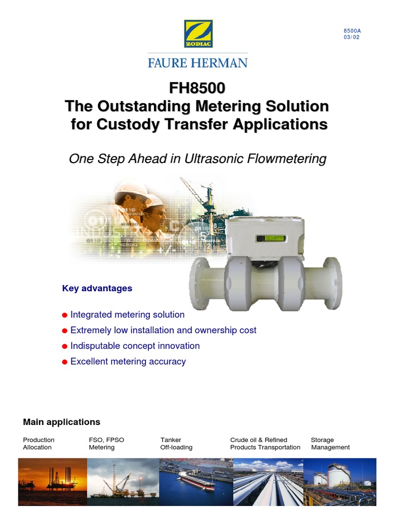 Faure Herman FH8500 Ultrasonic Brochure | PDF | Flow Measurement | Viscosity