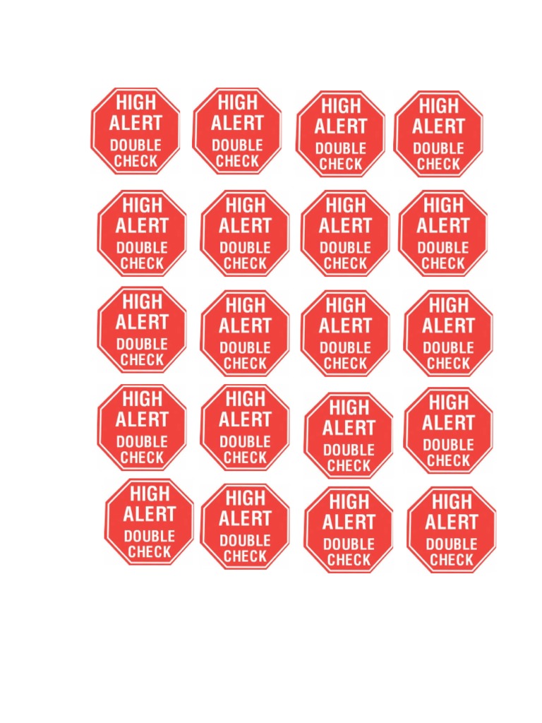 Label High Alert | PDF