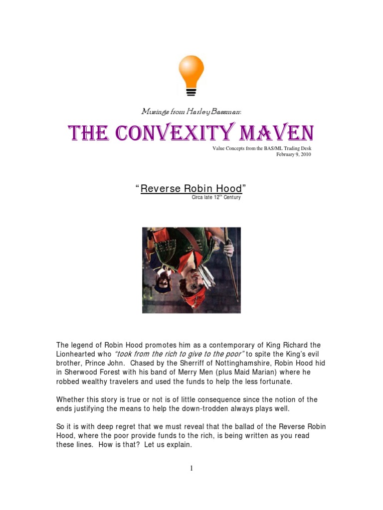 Musings Reverse Robin Hood | Download Free PDF | Mortgage Backed ...