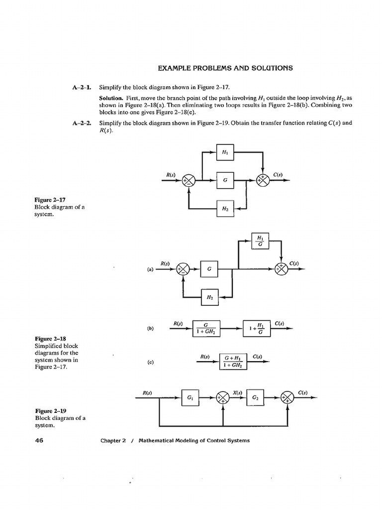 Chapter 2 Example and Solution Block Diagram | PDF