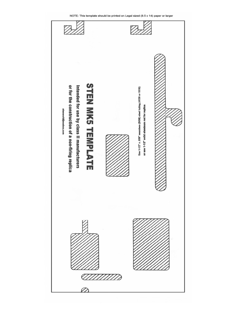 Sten Mk5 Bondon Template | PDF